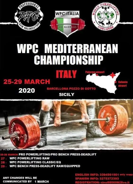 locandina – World Powerlifting Congress